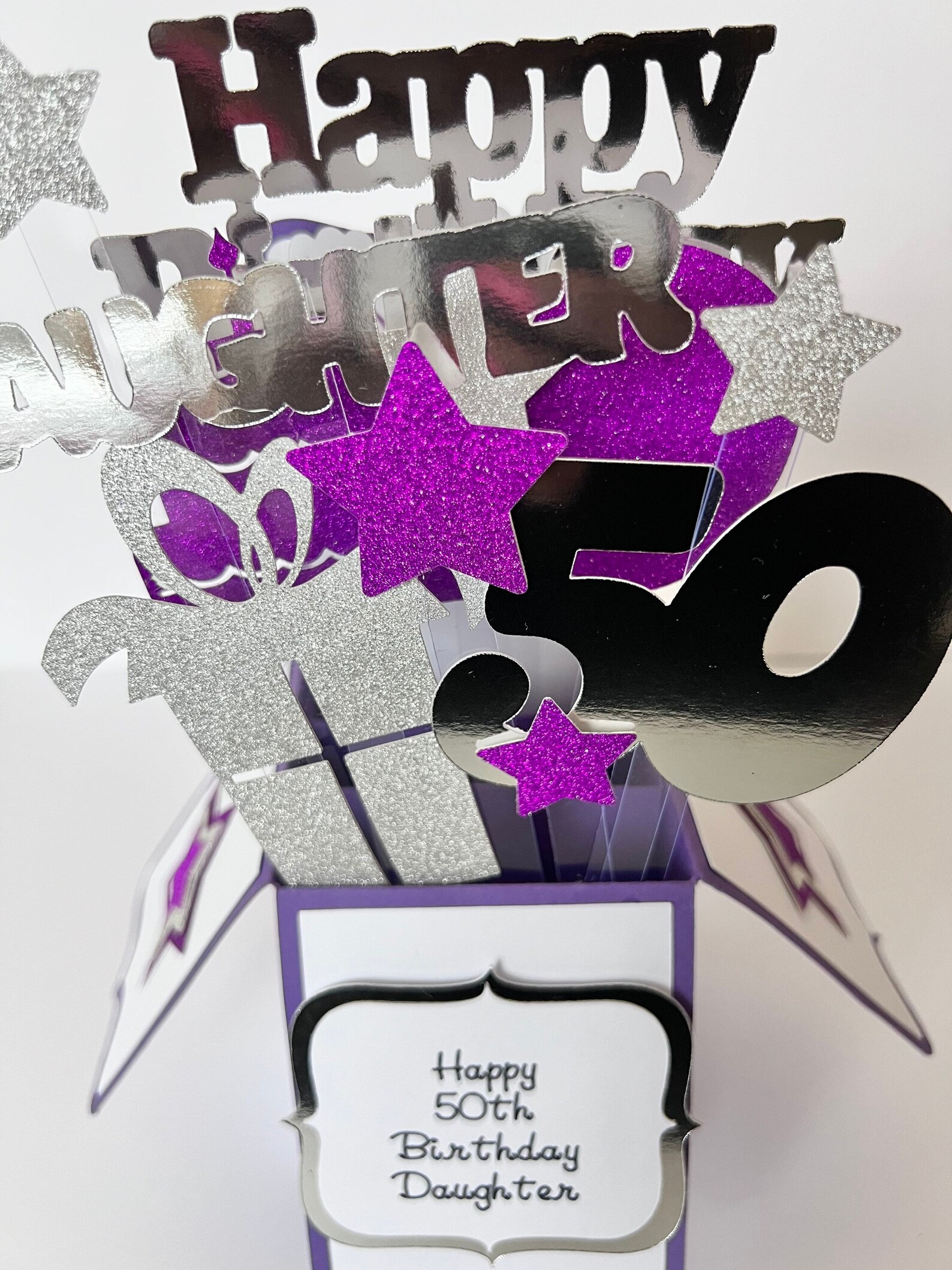 50th Birthday Card in a Box/3d Card - Etsy