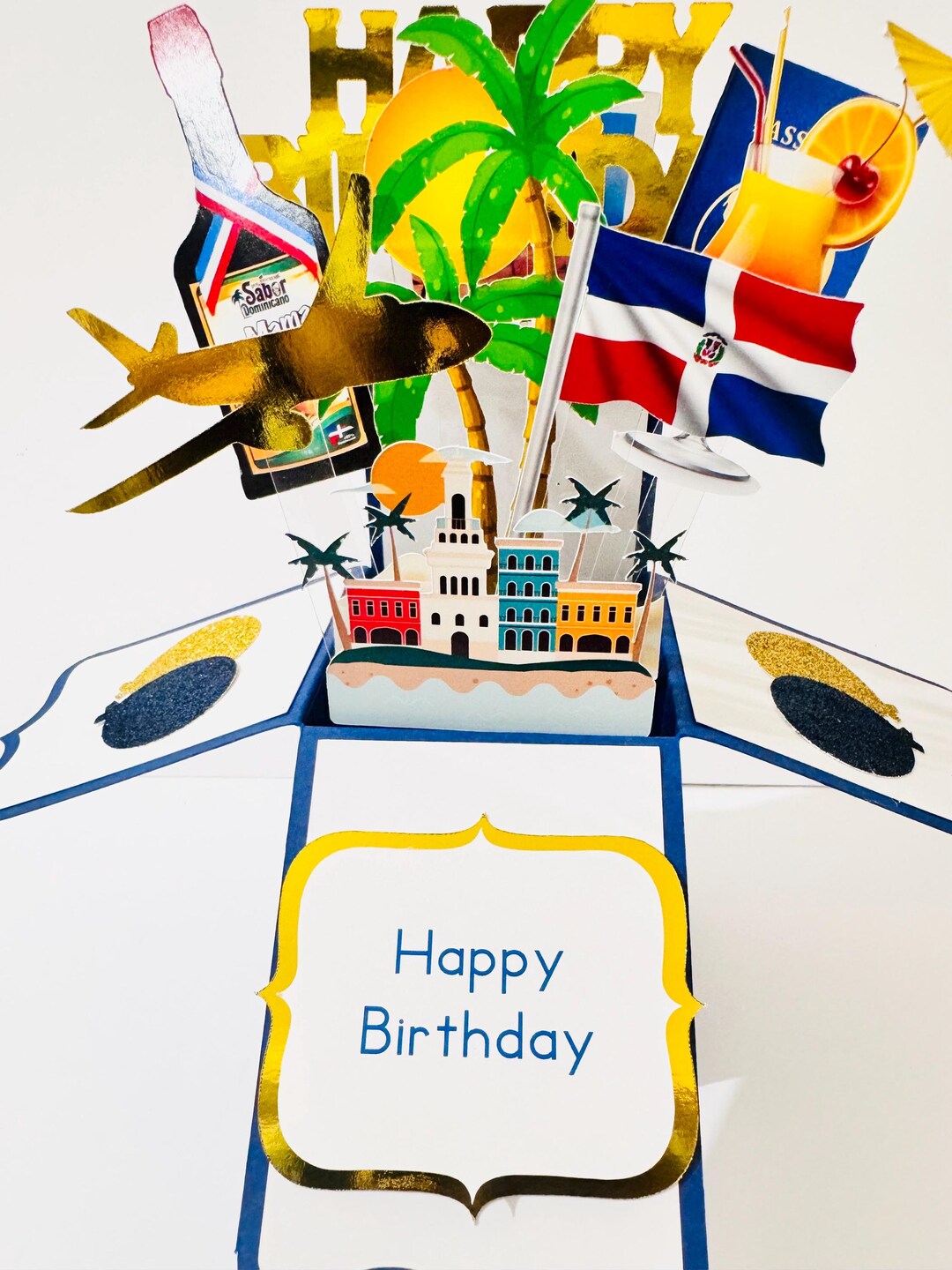 Dominican Republic Card in a Box/3d Card - Etsy