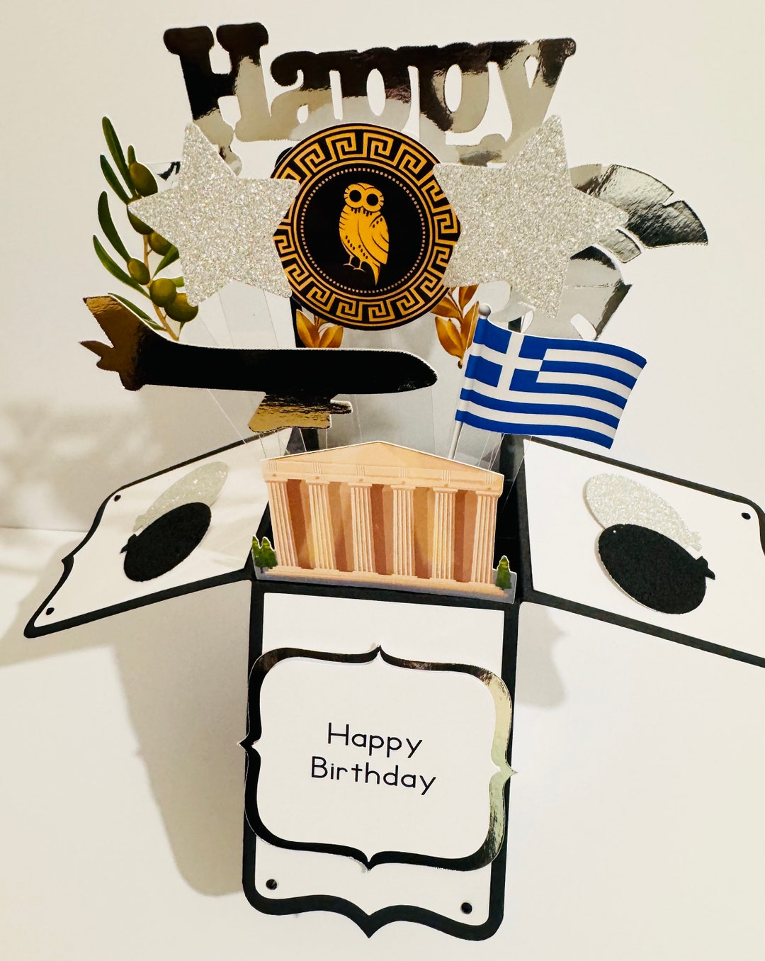 Athens Card in a Box/3d Card - Etsy