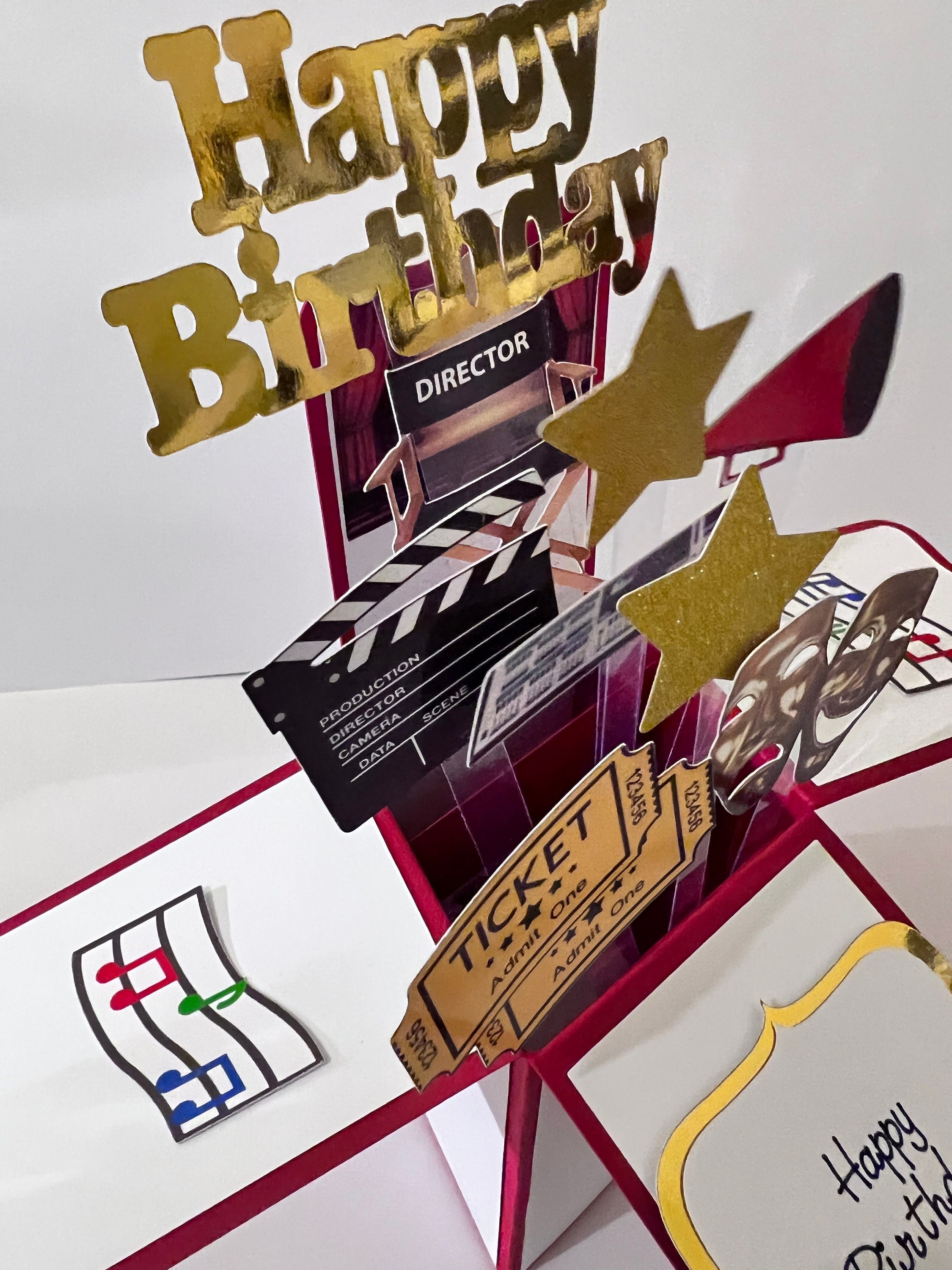 Theatre Drama Acting Themed Card in a Box/3d Card - Etsy