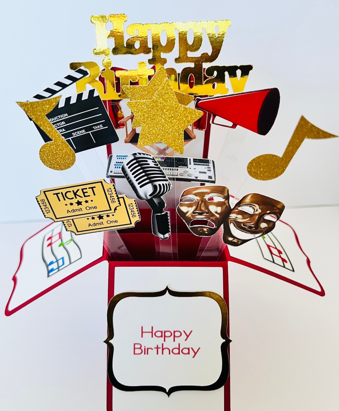 Theatre Drama Acting Themed Card in a Box/3d Card - Etsy UK