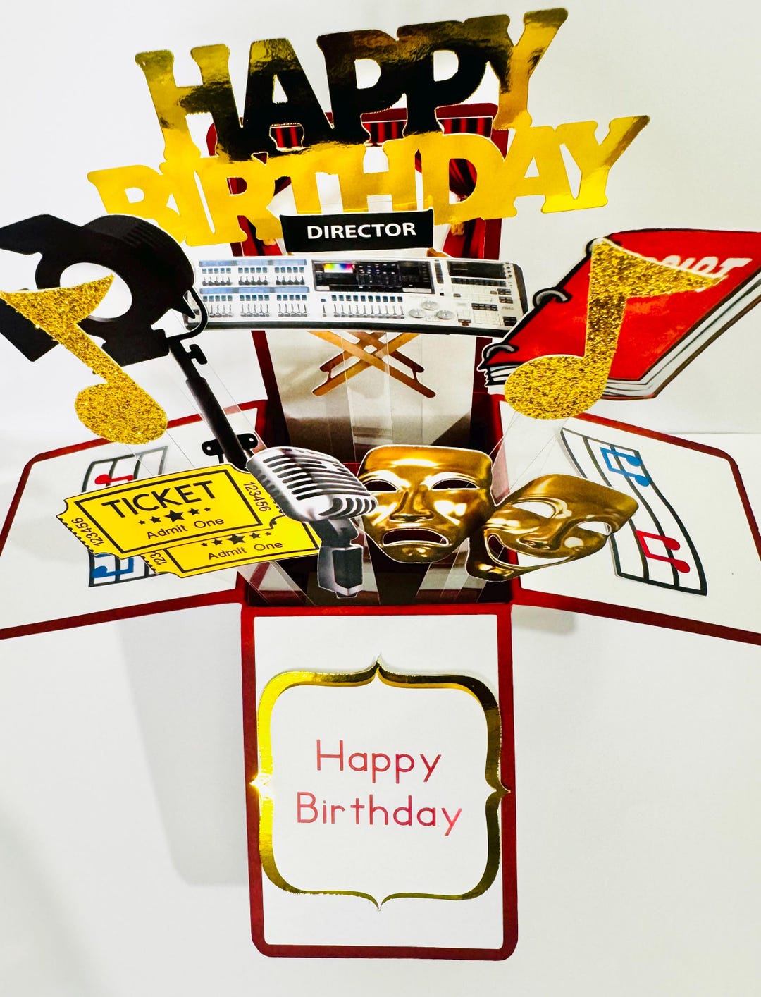 Theatre Drama Acting Themed Card in a Box/3d Card - Etsy UK