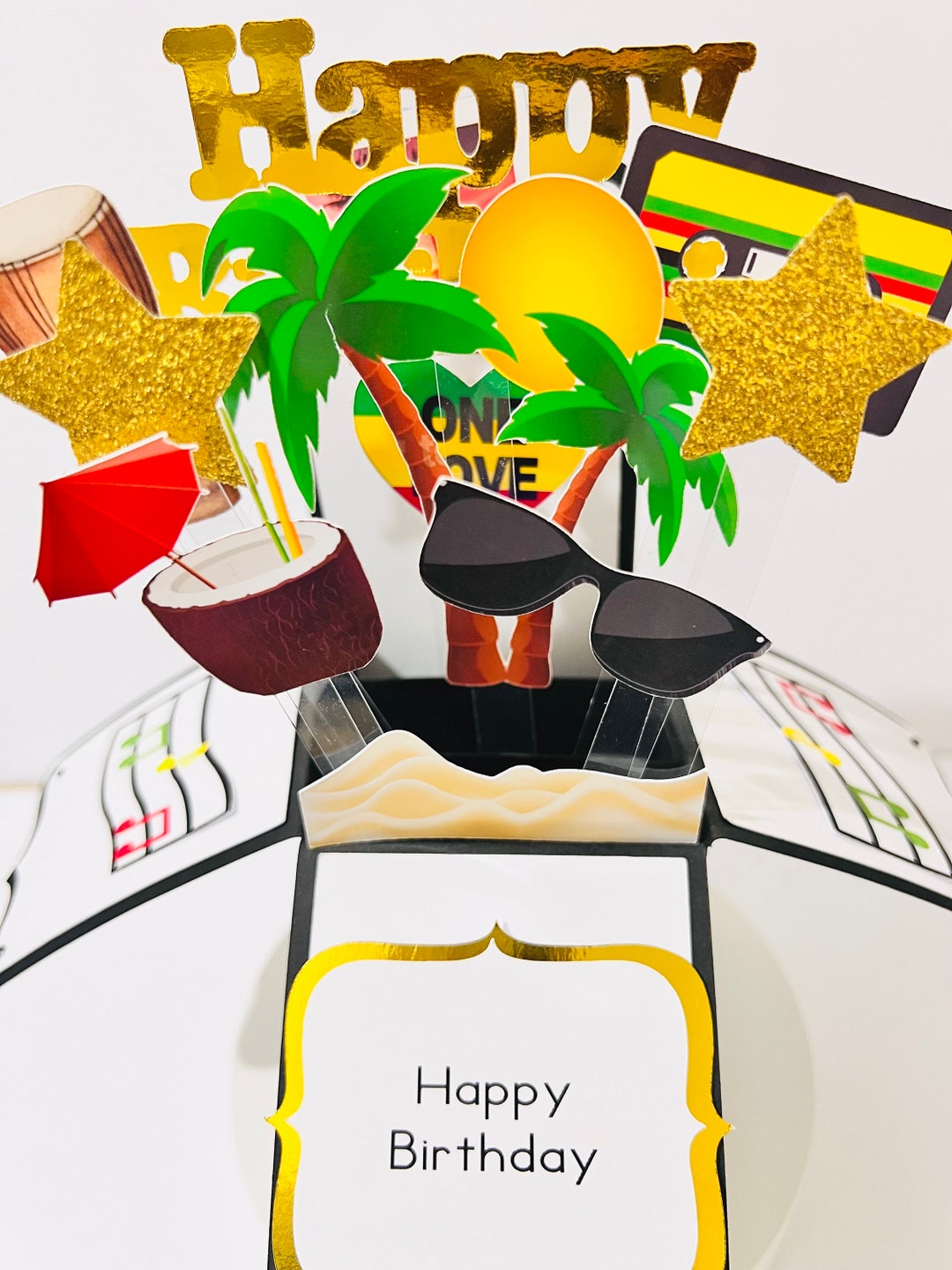 Caribbean Card in a Box/3d Card - Etsy