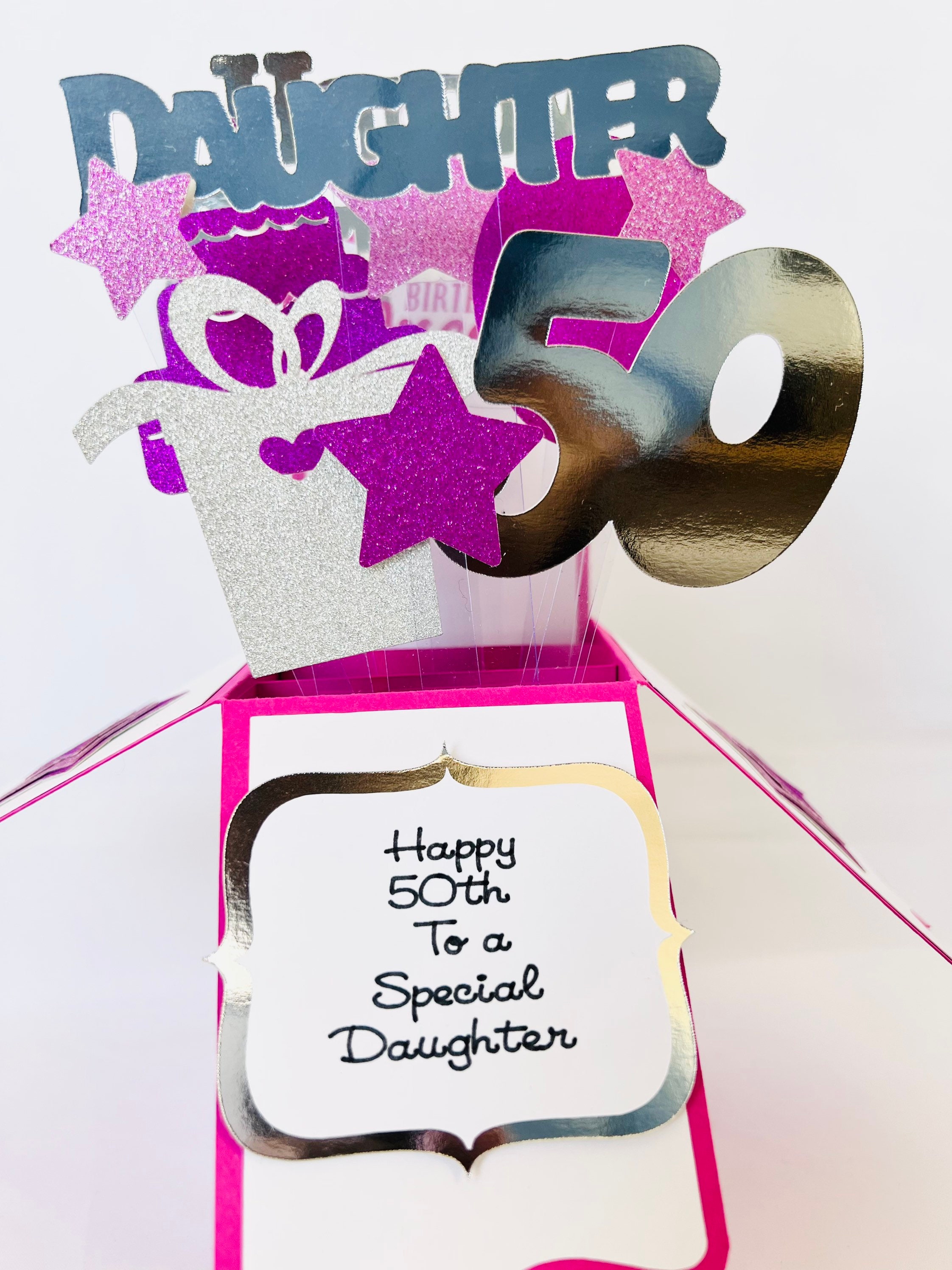 50th Birthday Card in a Box/3d Card - Etsy