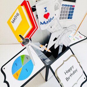 Maths Themed Card in a Box/3d Card - Etsy