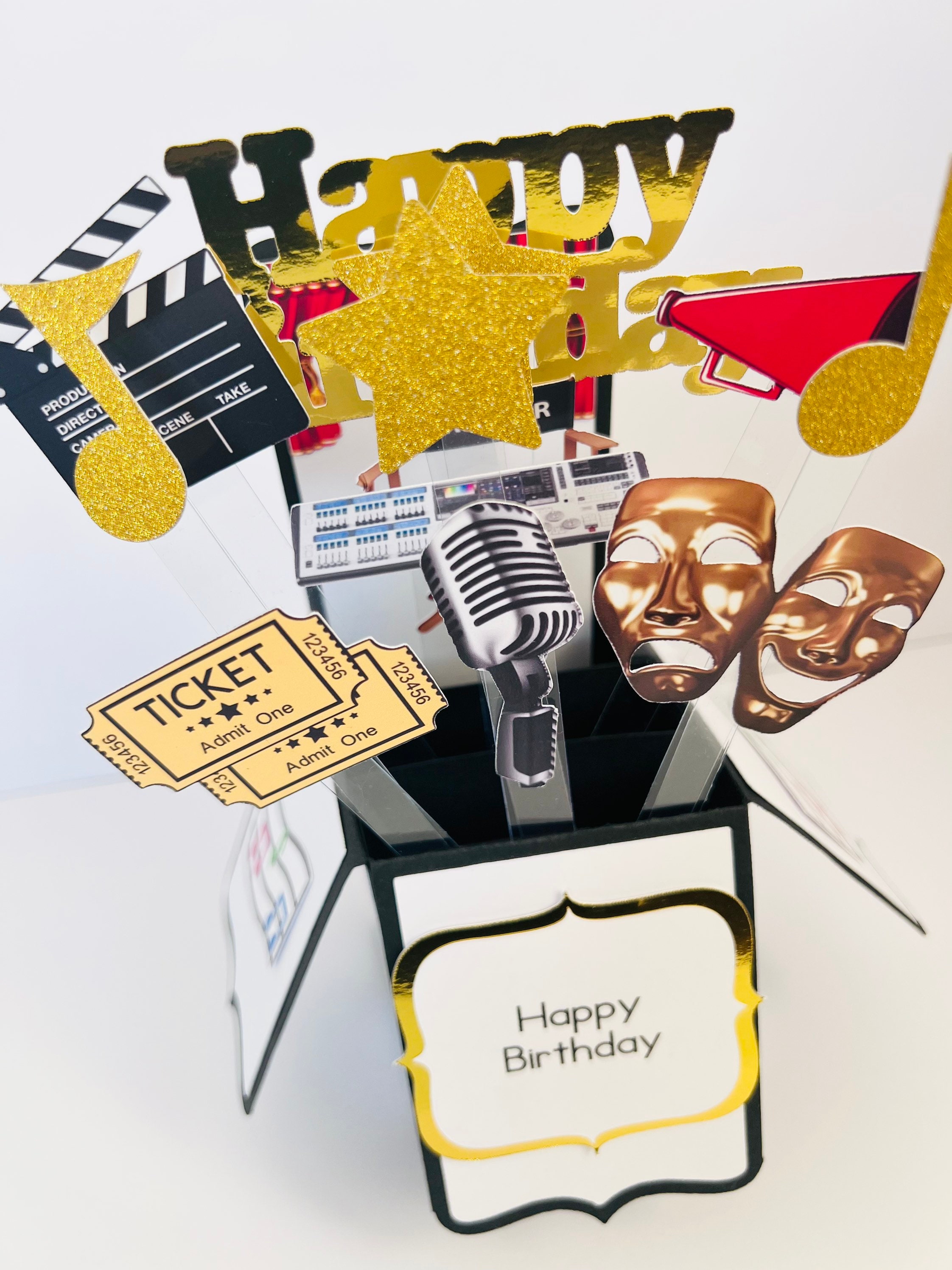 Theatre Drama Acting Themed Card in a Box/3d Card - Etsy UK