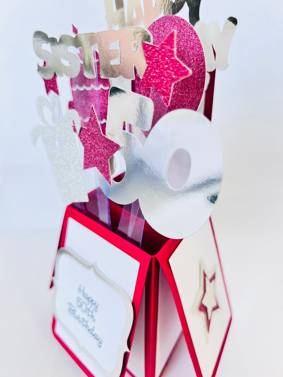 50th Birthday Card in a Box/3d Card - Etsy