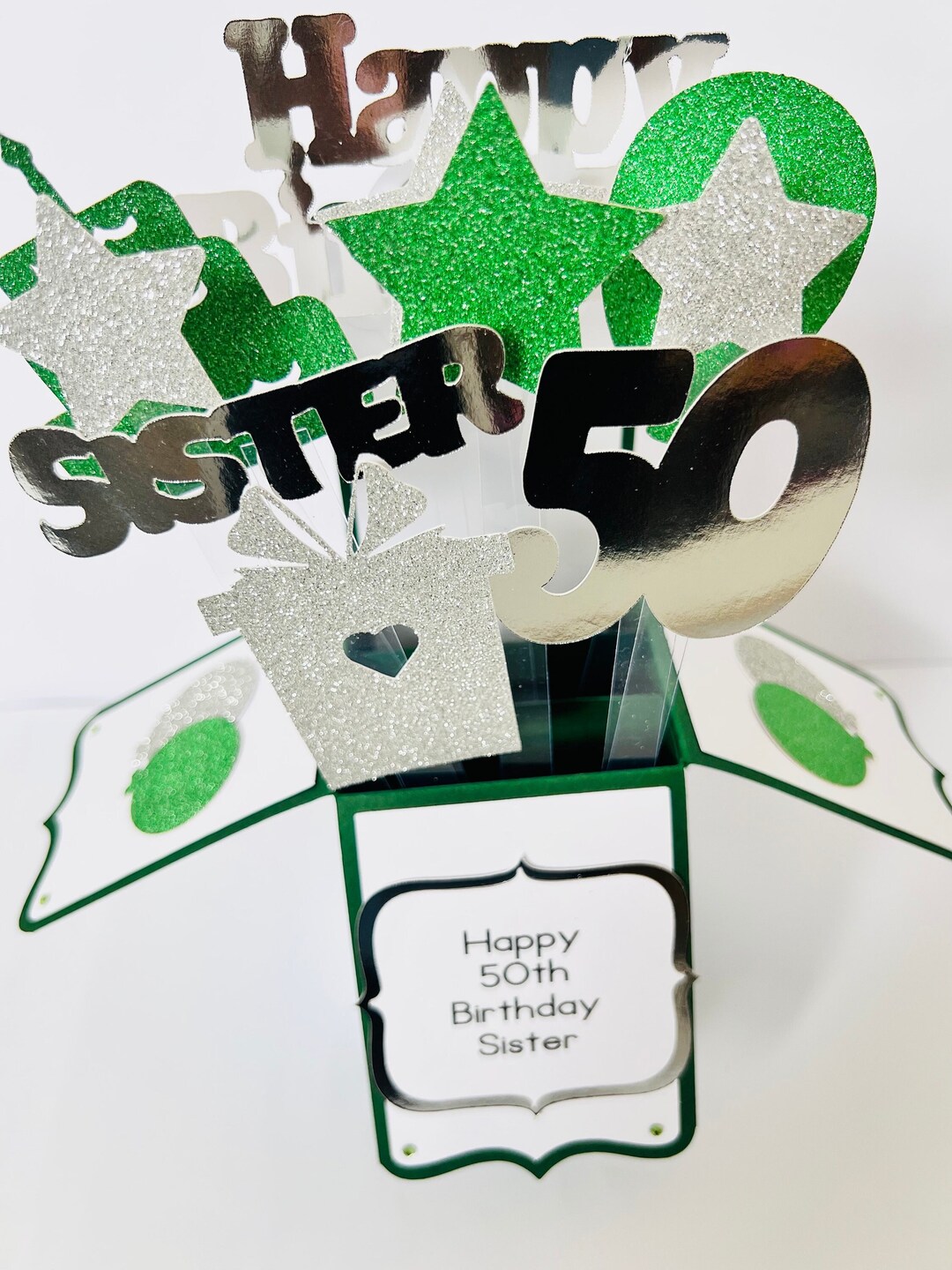 50th Birthday Card in a Box/3d Card - Etsy