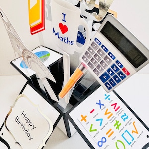 Maths Themed Card in a Box/3d Card - Etsy