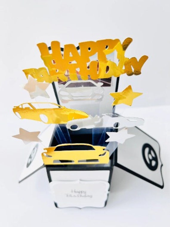 Sports Car Card in a Box/3d Card | Etsy