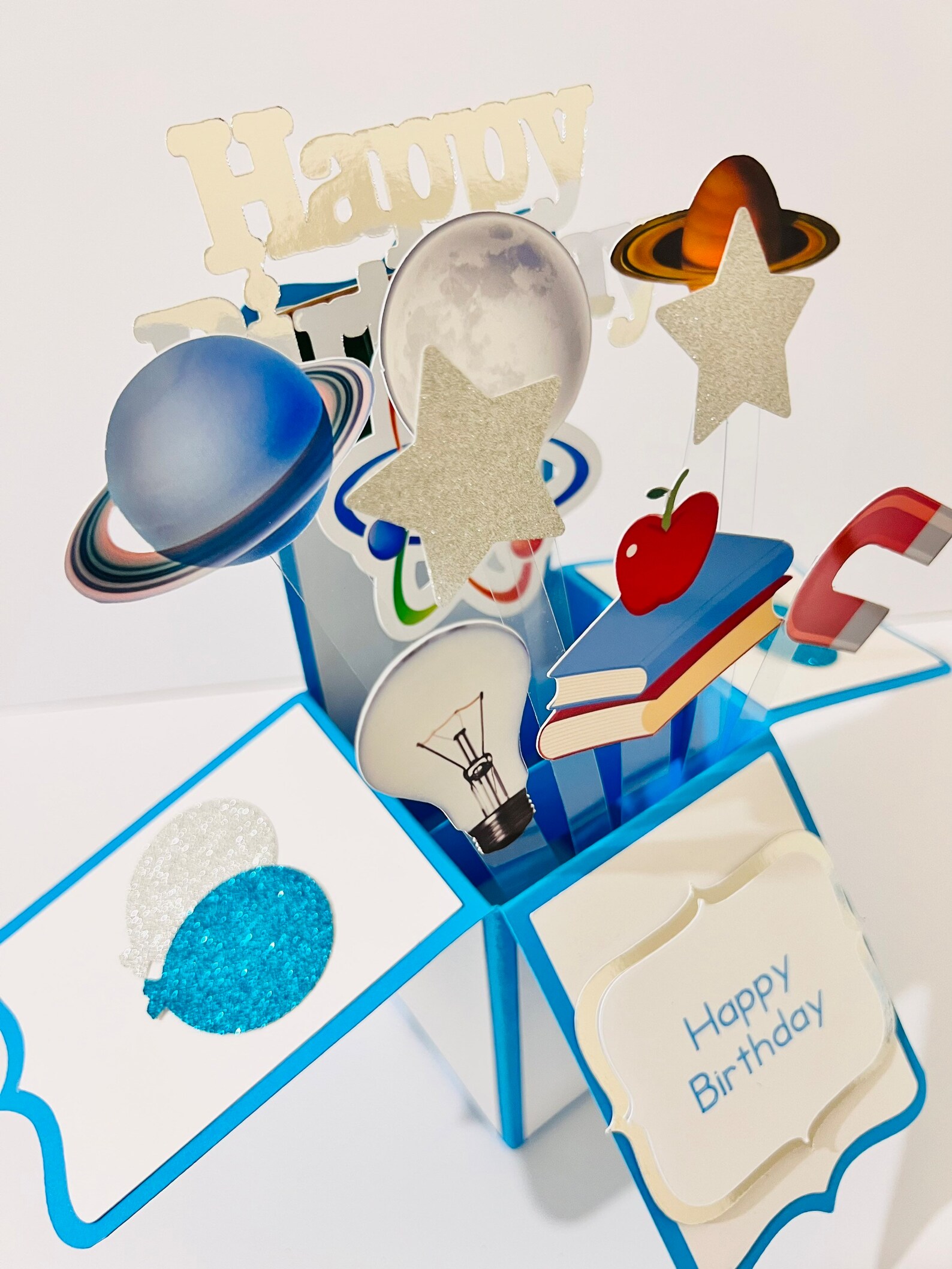 Physics Themed Birthday Card/3d Card - Etsy