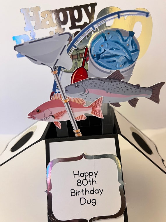 Fishing Card in a Box/pop up Box - Etsy