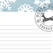 Printable Christmas Writing Paper – Blue Snowflake Holiday Stationery ...