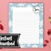 Printable Christmas Writing Paper – Blue Snowflake Holiday Stationery ...