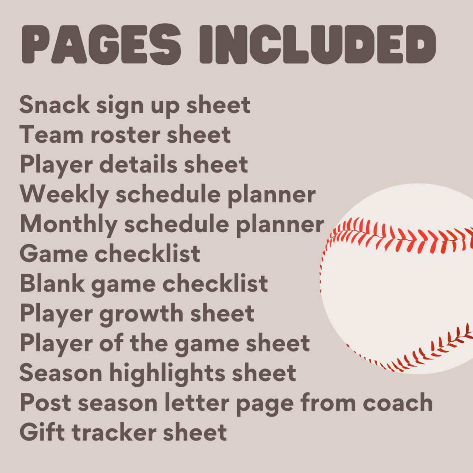 Baseball Team Mom Binder Kit | Printable Organizer for Youth Baseball ...