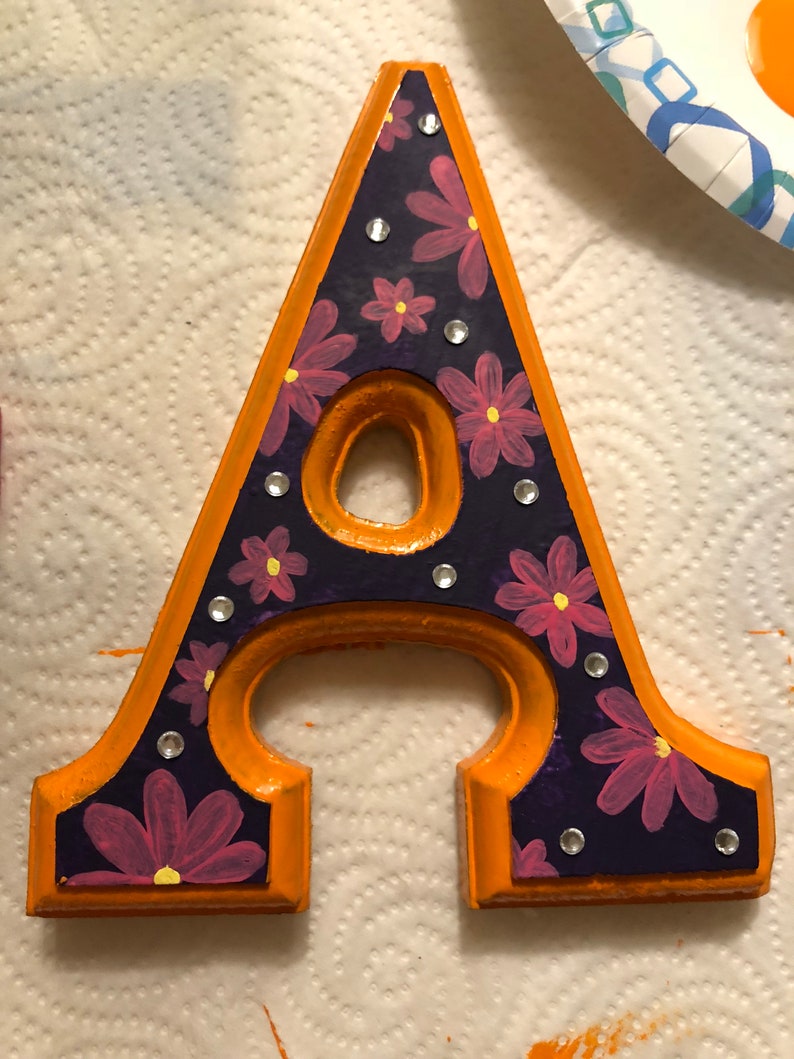 Hand Painted Wooden Letters - Etsy