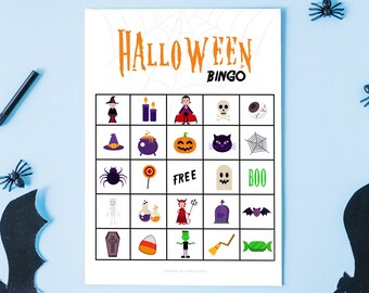 Halloween BINGO Kids Class Game Halloween Class Game Halloween | Etsy