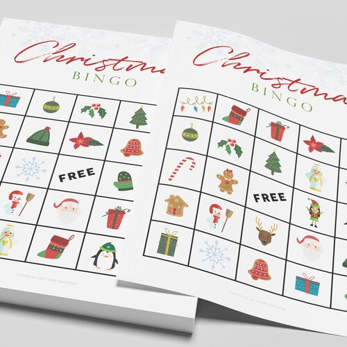 Holiday BINGO Game Christmas Eve Game Printable BINGO Game - Etsy