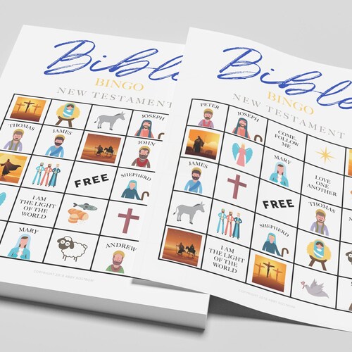 Bible BINGO Kids Church Game New Testament Kids Church Game | Etsy