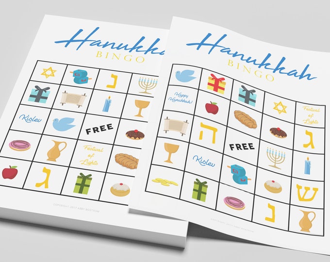 Hanukkah Bingo Hanukkah Games Kids Hanukkah Game Hanukkah Menorah ...
