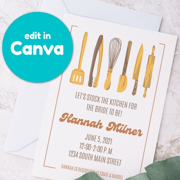 Pantry Shower Invitation Template - Etsy