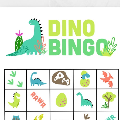 Dinosaur Party Decor Dino BINGO Three Rex Birthday Decor 3 Rex - Etsy