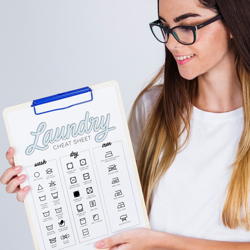 Laundry Cheat Sheet - Etsy