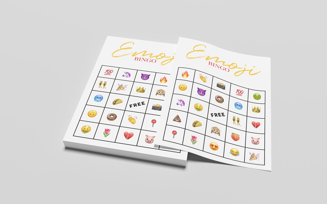 Emoji BINGO Instant Download Emoji Birthday Party Game - Etsy