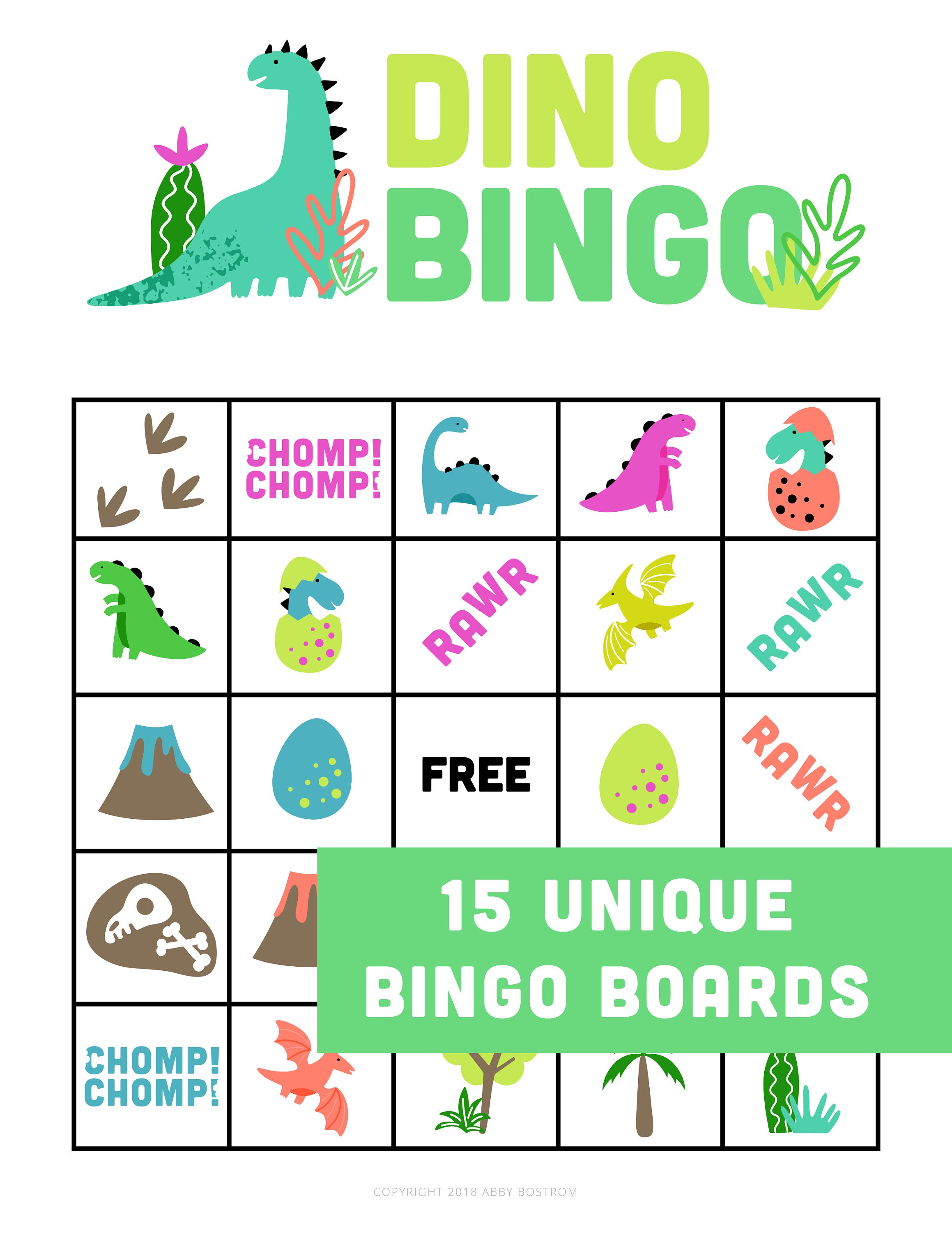 Dinosaur Party Decor Dino BINGO Three Rex Birthday Decor 3 Rex - Etsy