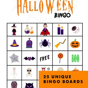 Halloween BINGO Kids Class Game Halloween Class Game Halloween Game ...