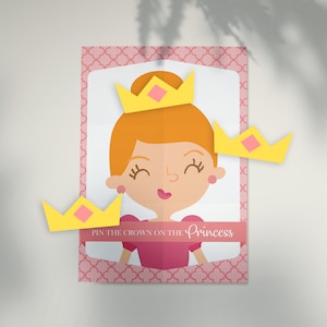Princess Party Game Pin the Crown on the Princess Party Game Princess ...