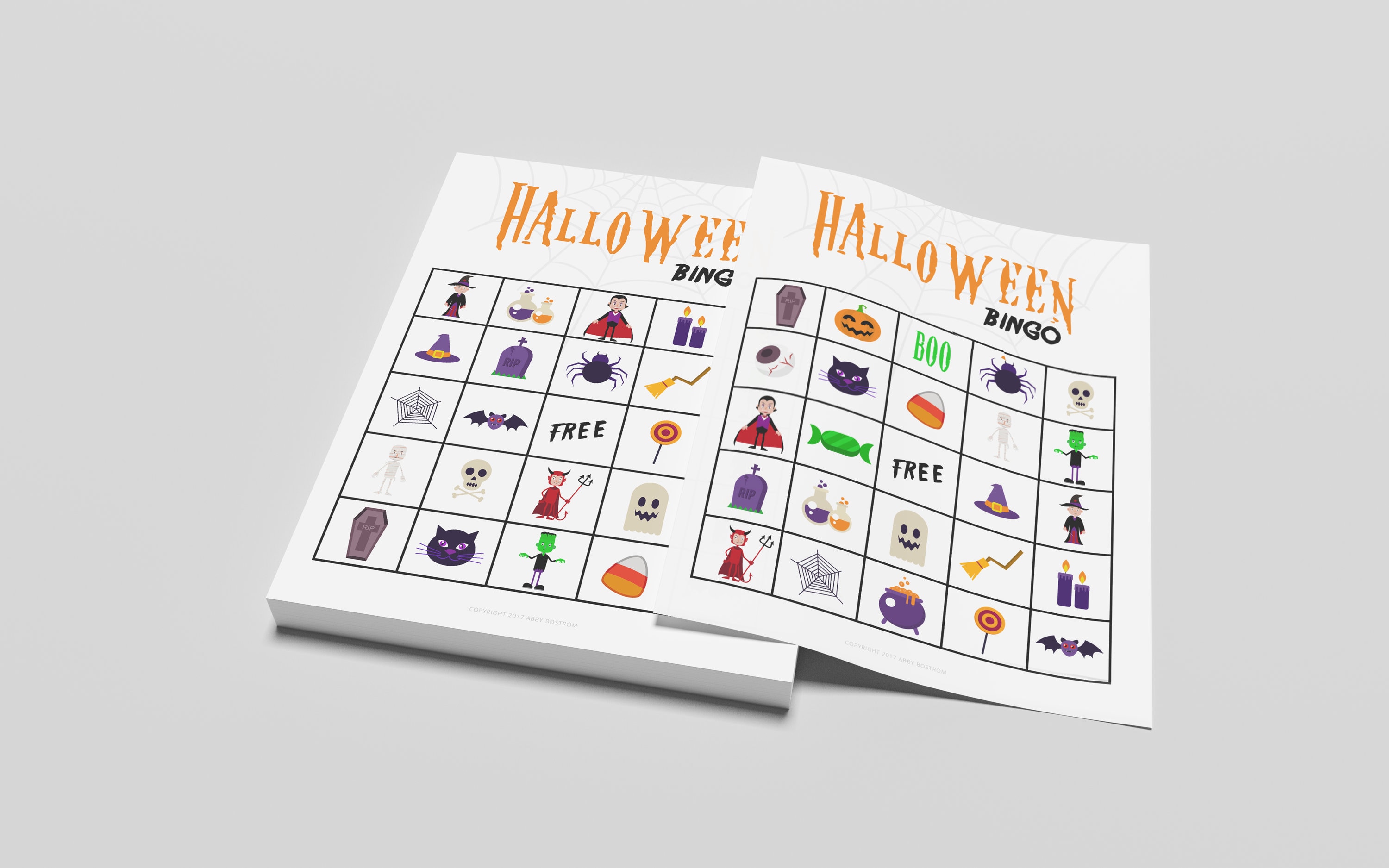 Halloween BINGO Kids Class Game Halloween Class Game Halloween - Etsy