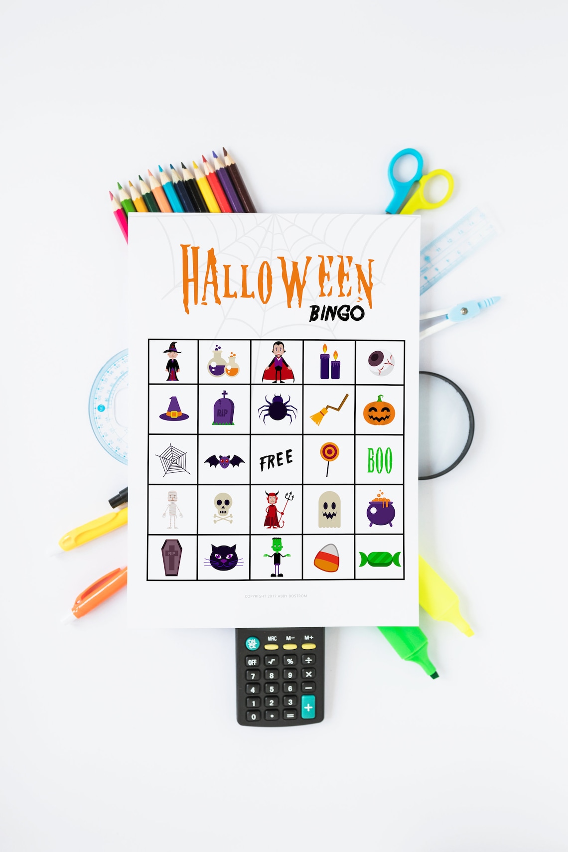 Halloween BINGO Kids Class Game Halloween Class Game Halloween - Etsy