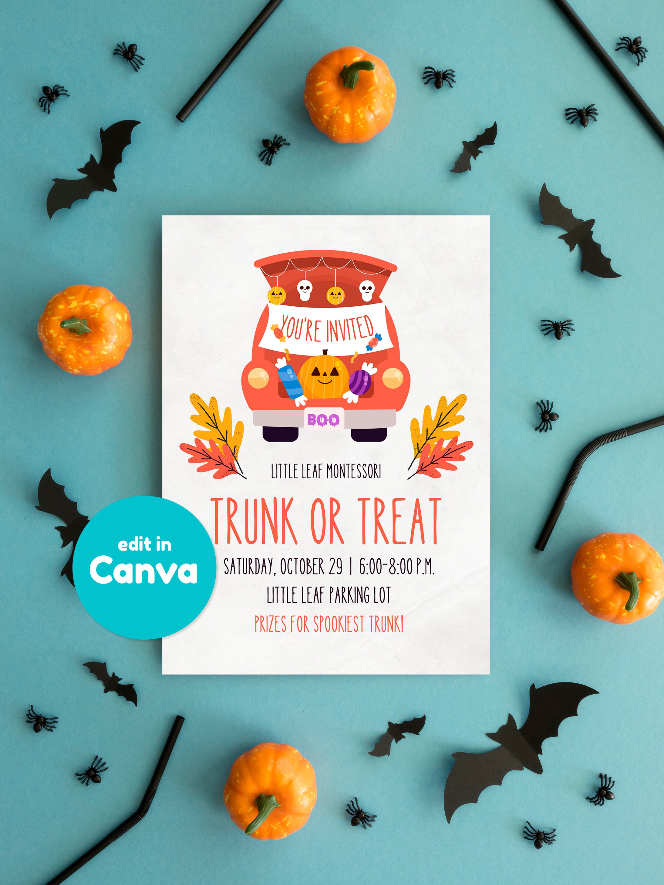 Trunk or Treat Canva Template Church Halloween Party Digital - Etsy