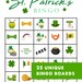 St Patrick's Day Printable BINGO Game Shamrock Print Classroom Game - Etsy