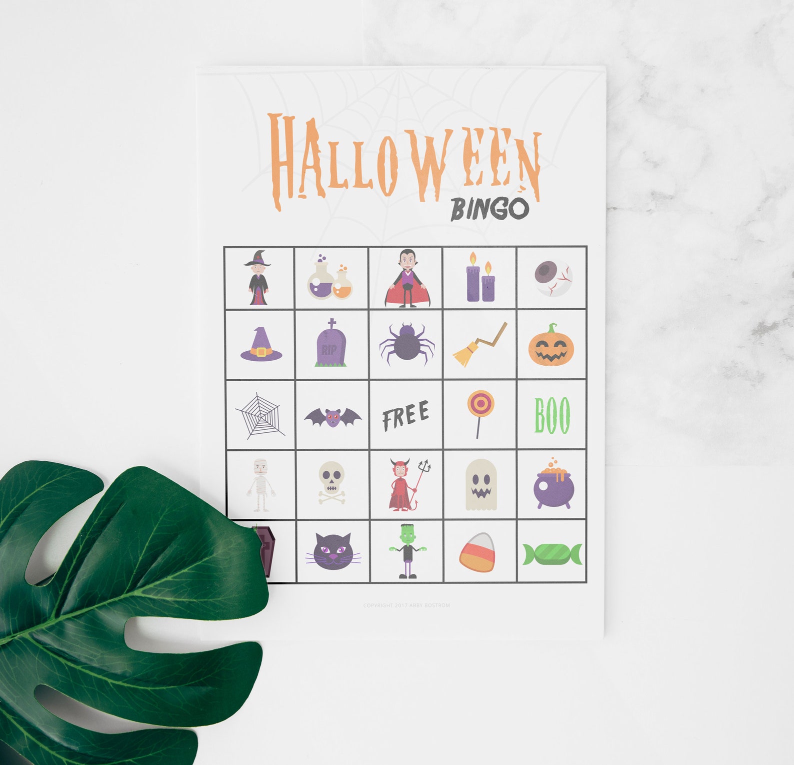 Halloween BINGO Kids Class Game Halloween Class Game Halloween - Etsy