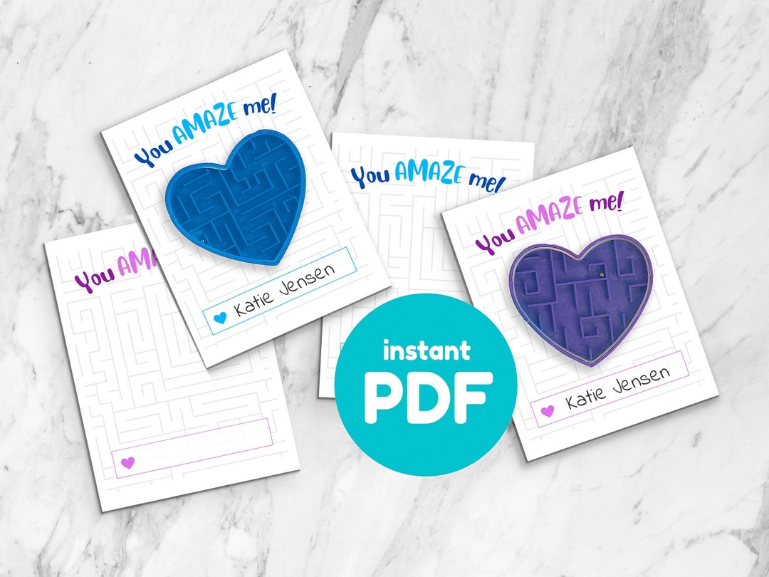 You Amaze Me Classroom Valentine Printable Non Candy Valentine Instant ...