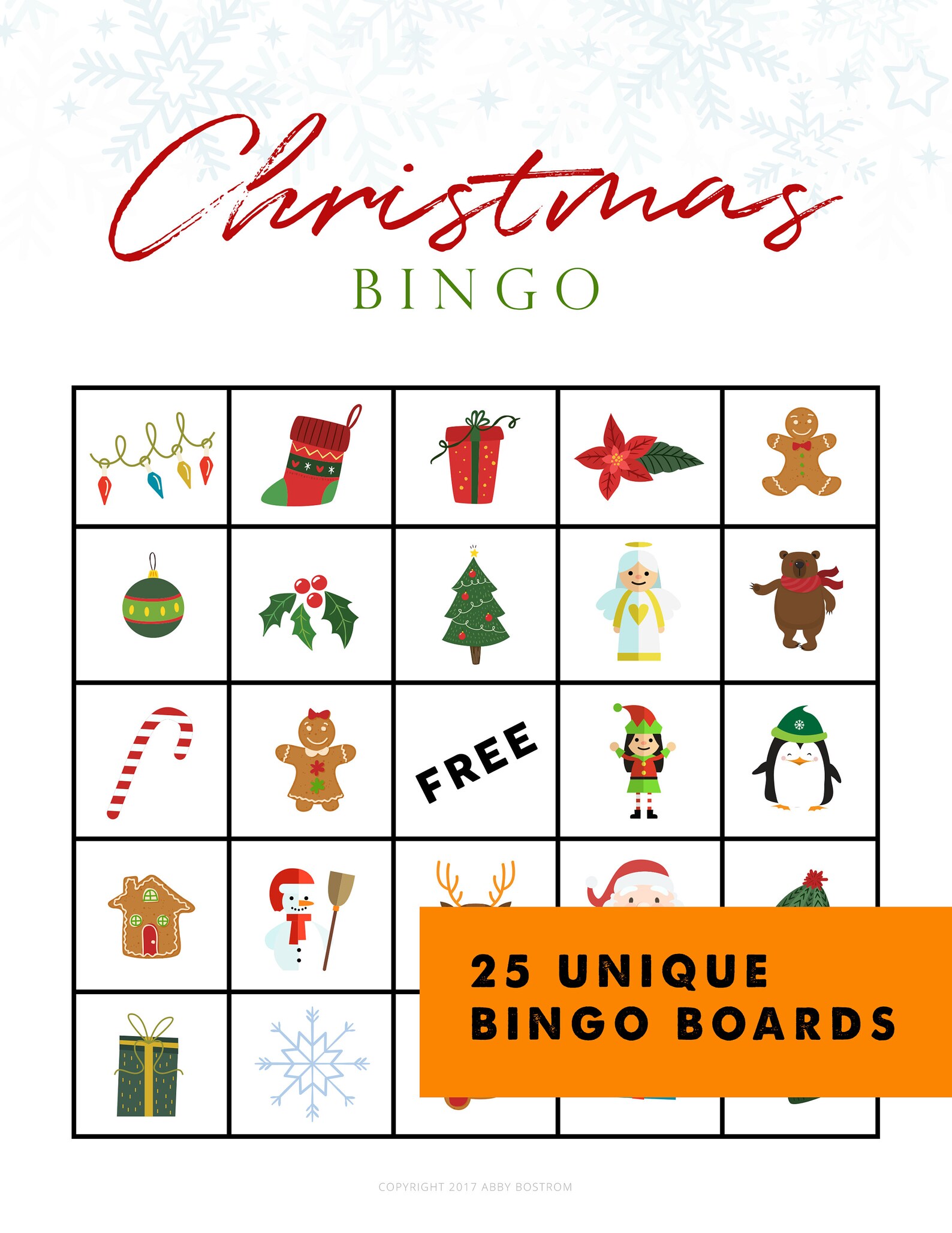 Holiday BINGO Game Christmas Eve Game Printable BINGO Game Classroom ...