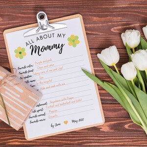 Printable Mothers Day Gift Canva Template Mothers Day Questionnaire ...