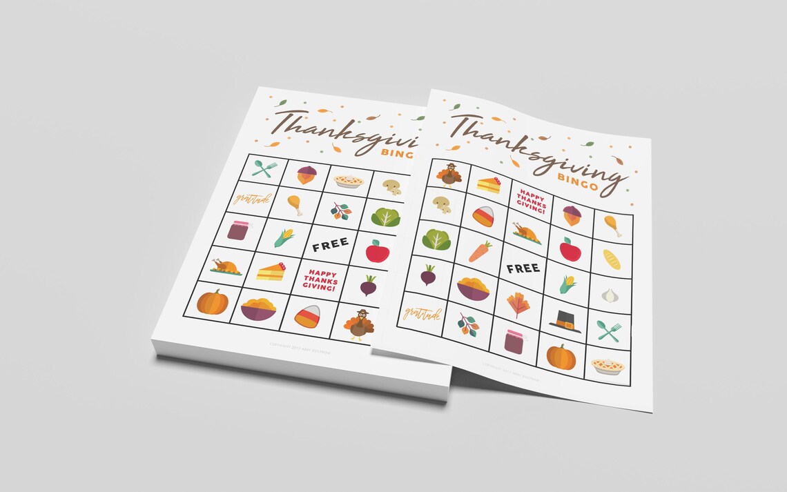 Thanksgiving BINGO Download Friendsgiving Game Kids Holiday | Etsy