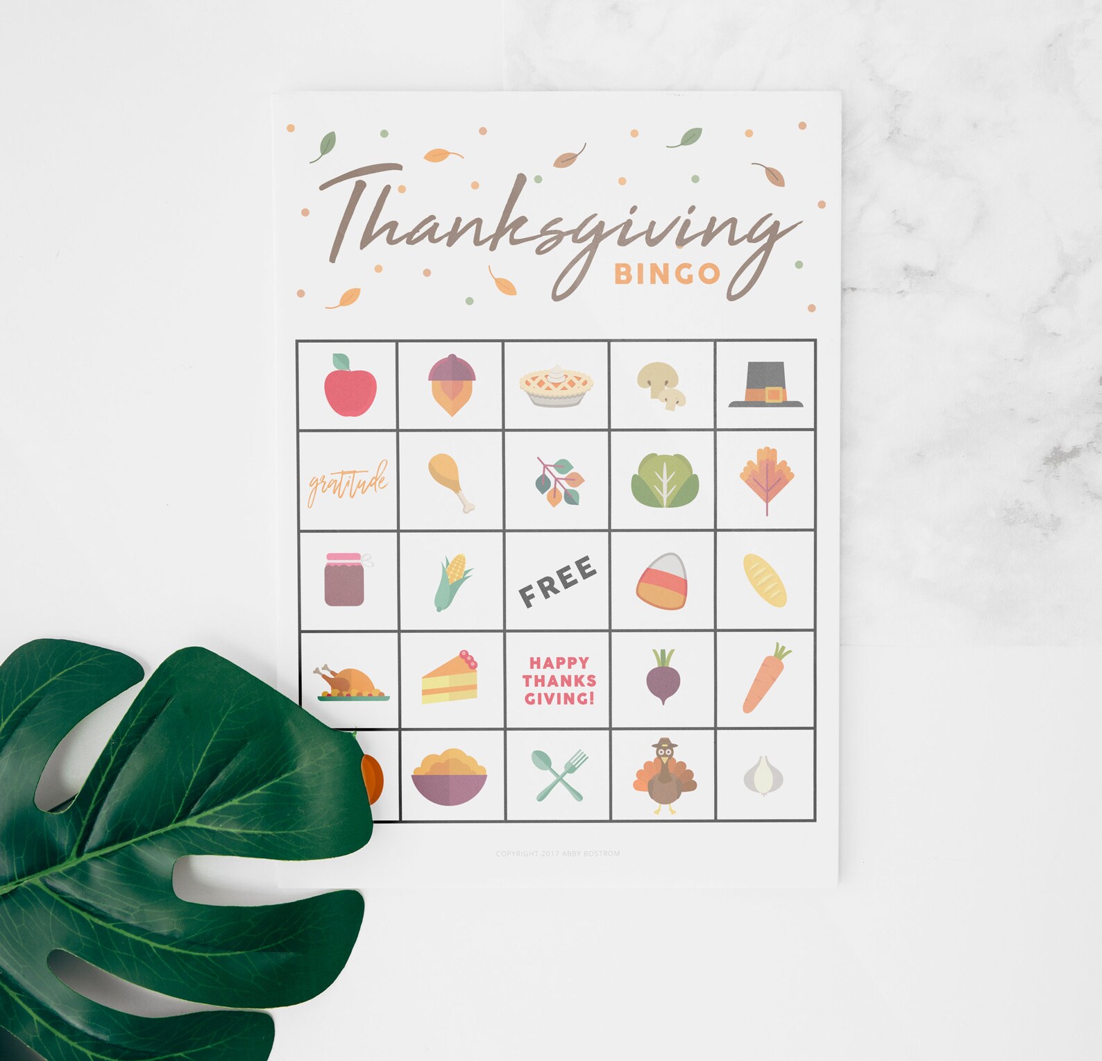 Thanksgiving BINGO Download Friendsgiving Game Kids Holiday | Etsy