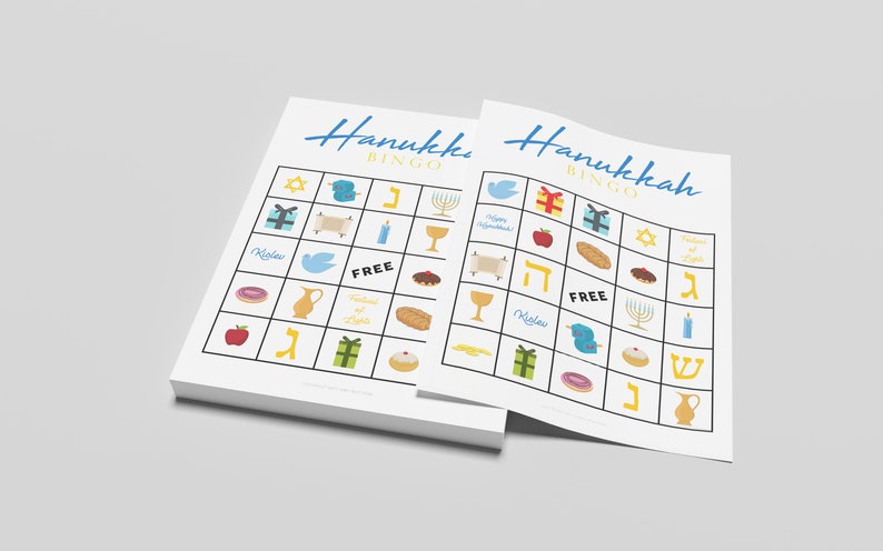 Hanukkah Bingo Hanukkah Games Kids Hanukkah Game Hanukkah | Etsy