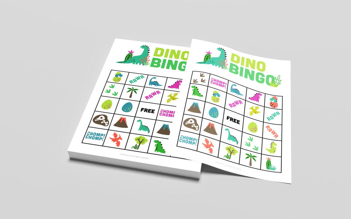 Dinosaur Party Decor Dino BINGO Three Rex Birthday Decor 3 Rex - Etsy