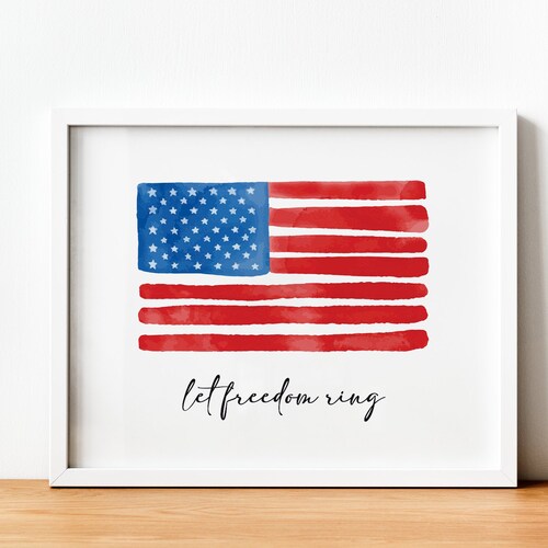 Let Freedom Ring Printable Home Decor July Fourth Print - Etsy