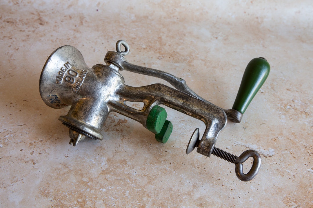 Antique Cast Iron Table Clamp Meat Mincer Grinder Made by Spong, Spong ...