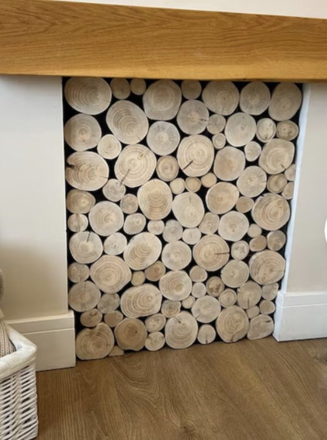 Decorative Wood Logs for Fireplace Display Opening Wooden Slices Discs ...