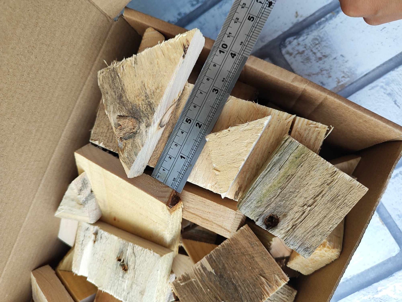 Tiny Houses Wooden Blocks Triangular Shapes Plaques Wood Chunky 50-60 ...