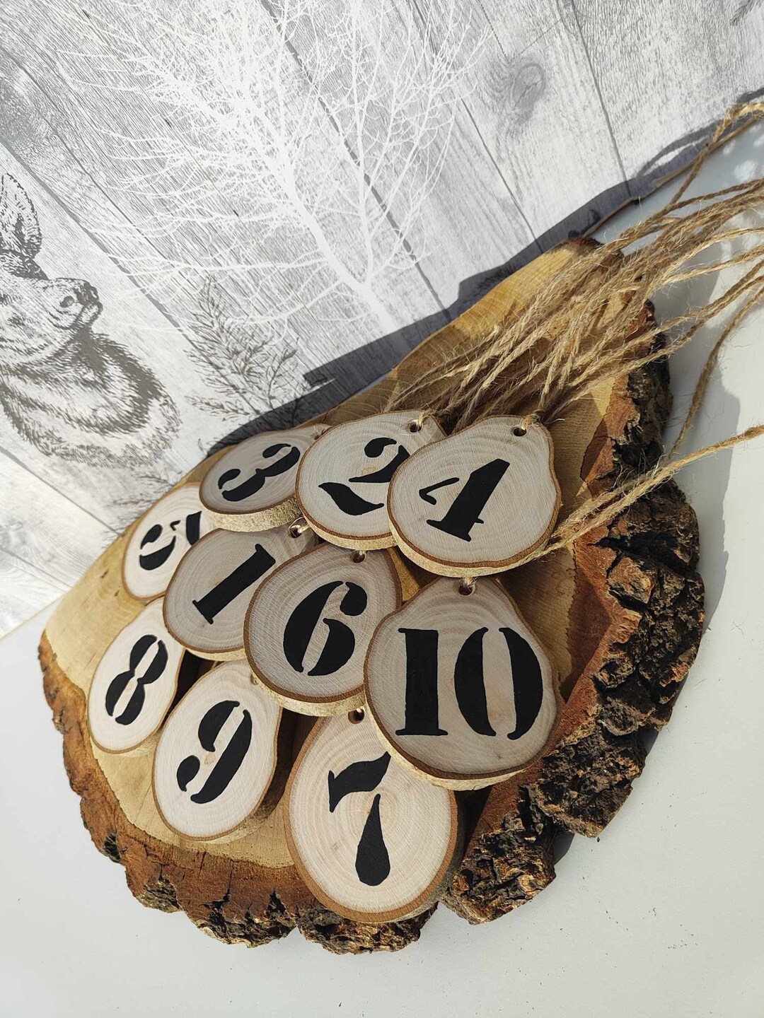 Wedding Table Numbers ANY NUMBER 1-100 Lovely Rustic Party Vintage ...