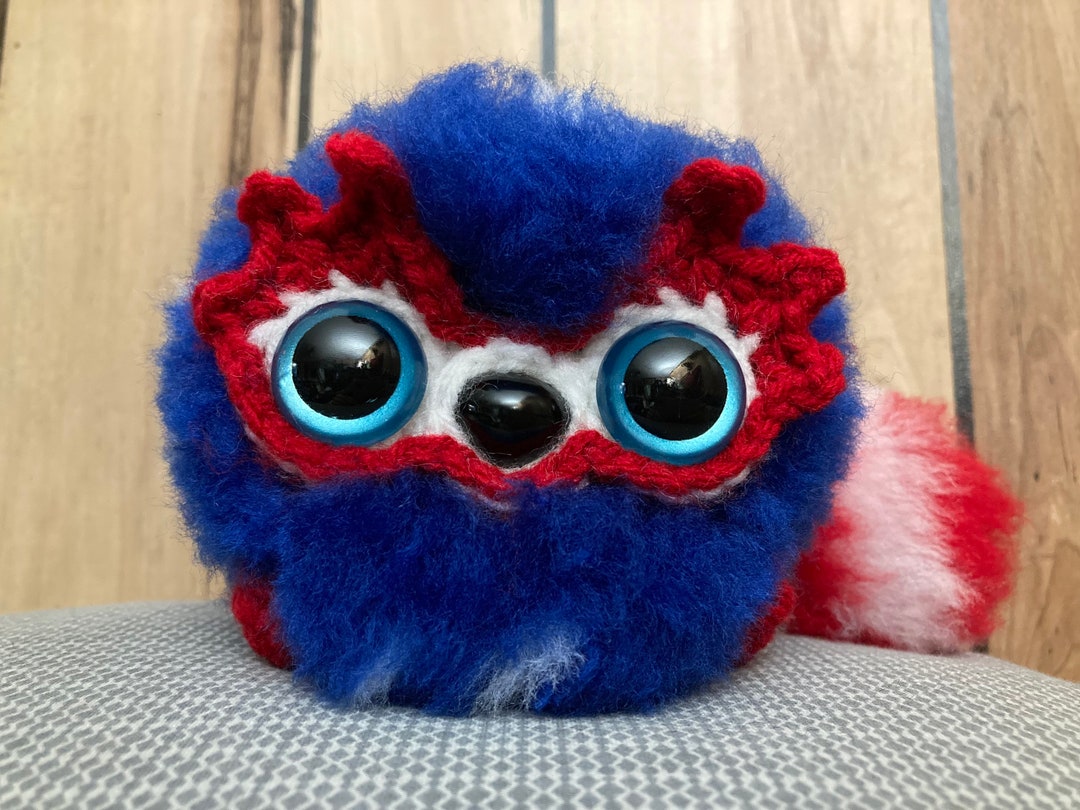 Patriotic Fuzzy Cuddle Bunny Yarn Lovable OOAK Cute Huggable Critter ...
