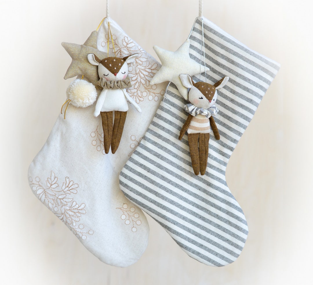 Christmas Stocking Sewing Pattern Ornament Doll Instant Download Soft ...